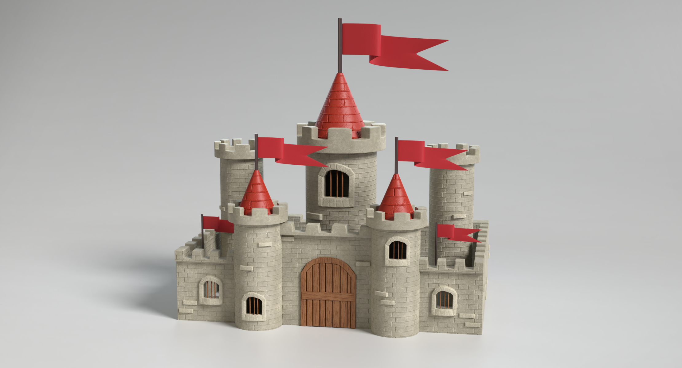 Cartoon castle 3D model - TurboSquid 1293686