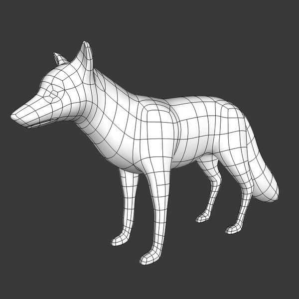 3d model wolf pelt