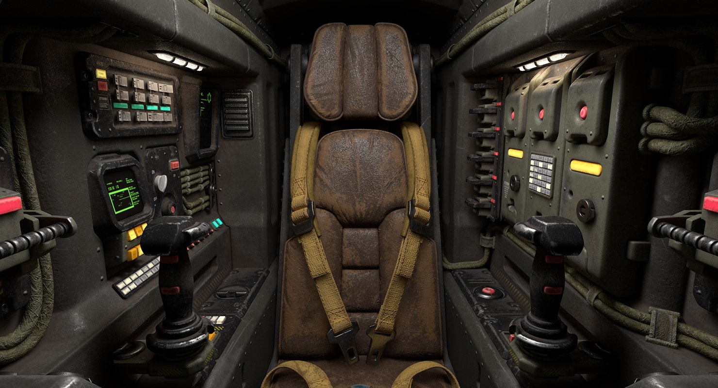 3D science fiction cockpit - TurboSquid 1293738