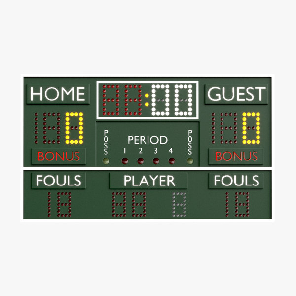 3D realistic scoreboard - TurboSquid 1293776