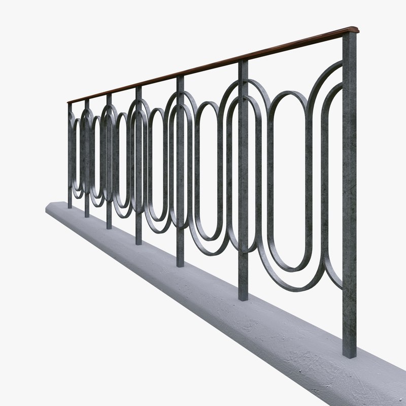 3D architectural railing - TurboSquid 1293843