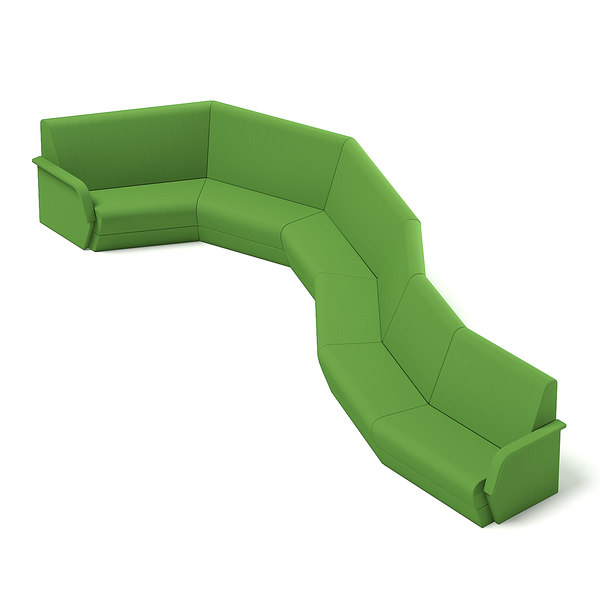 modelo 3d Sofá de espera verde modelo 3D - TurboSquid 1293948