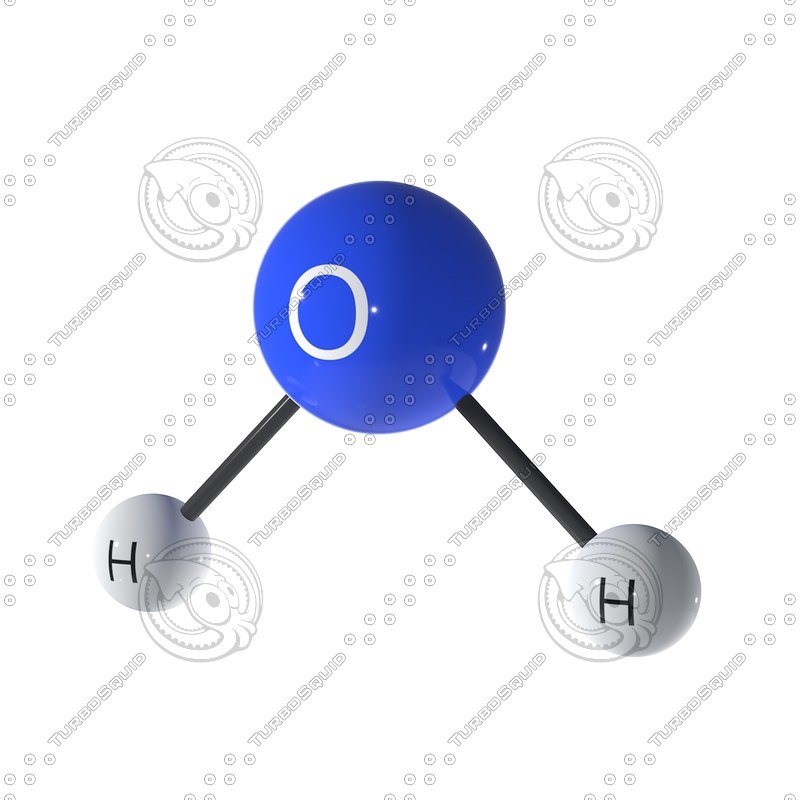 3D water molecule model - TurboSquid 1294002