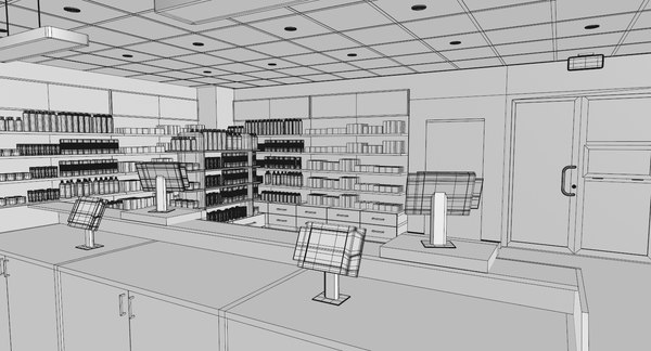 3D drug store s - TurboSquid 1294008