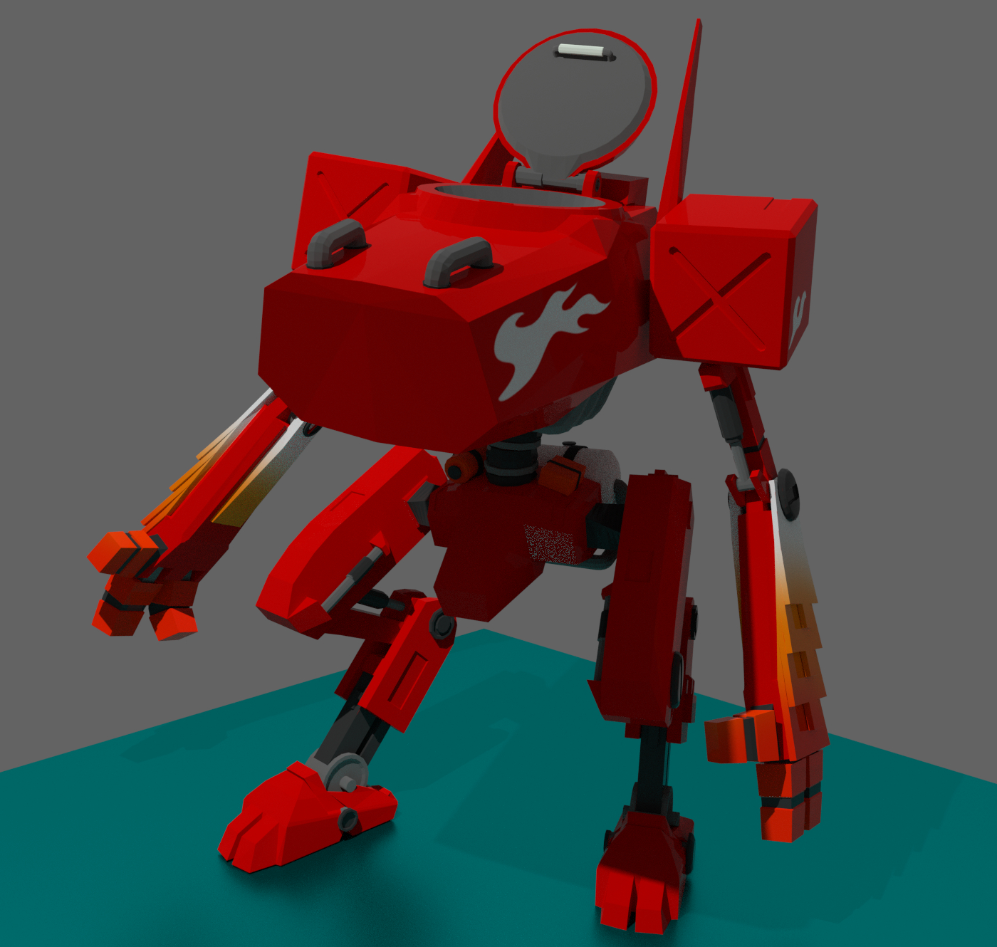Free 3D mech digitigrade rigged - TurboSquid 1294042