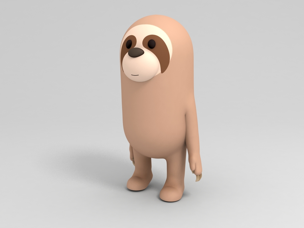 Rigged sloth cartoon 3D model - TurboSquid 1294113