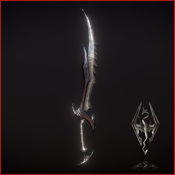 3D model skyrim daedric sword - - TurboSquid 1294179