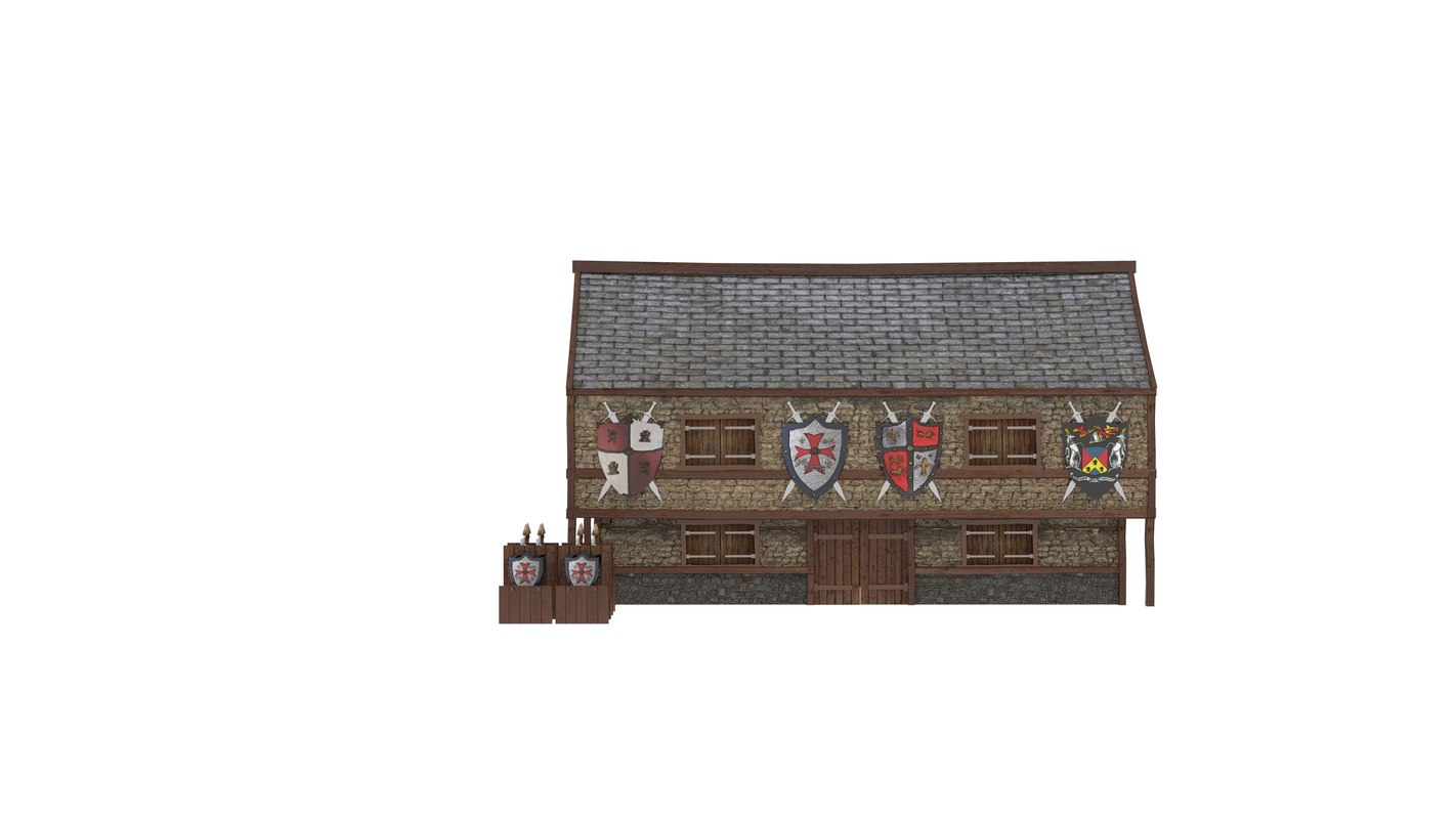 Medieval barracks 3D model - TurboSquid 1294256