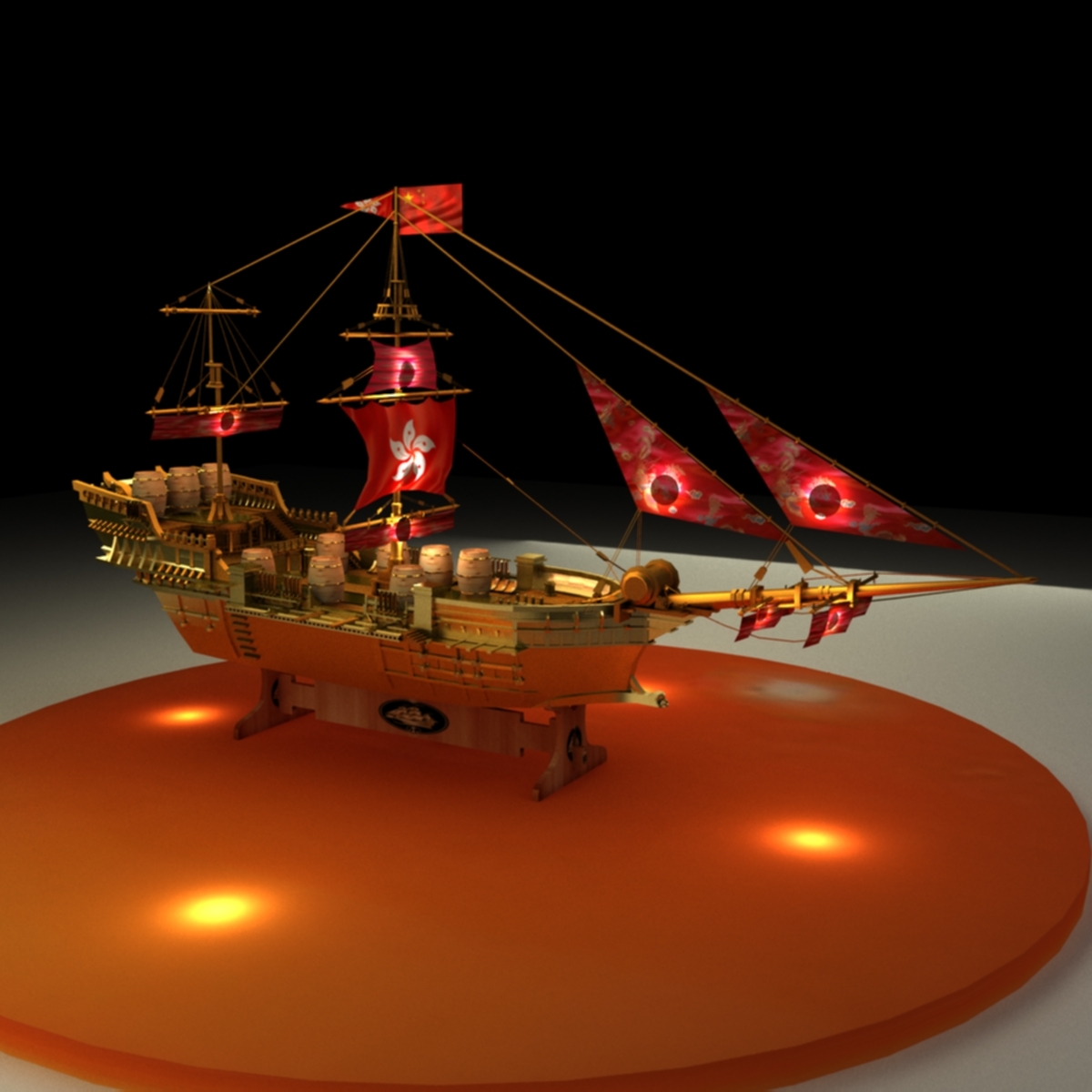 Chinese treasure ship 3D model - TurboSquid 1294859