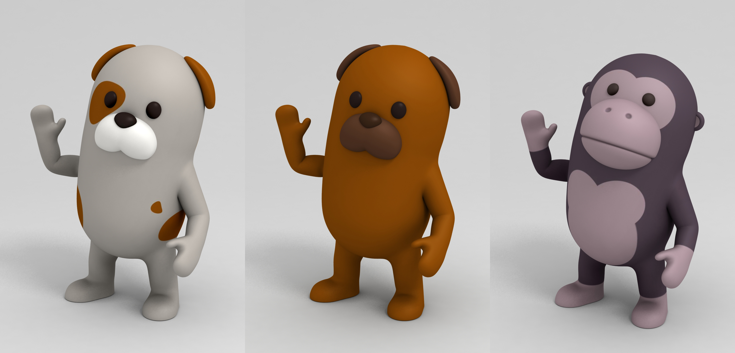 3D cartoon animal pack rigged character - TurboSquid 1294873