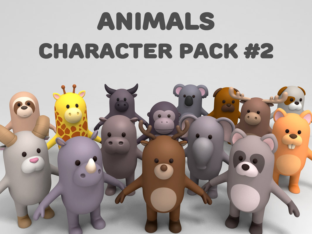 3D cartoon animals pack 2 - TurboSquid 1294883
