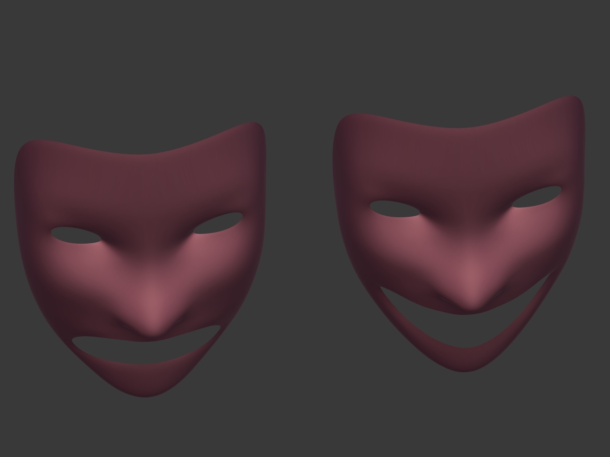 Theater mask 3D model - TurboSquid 1294884