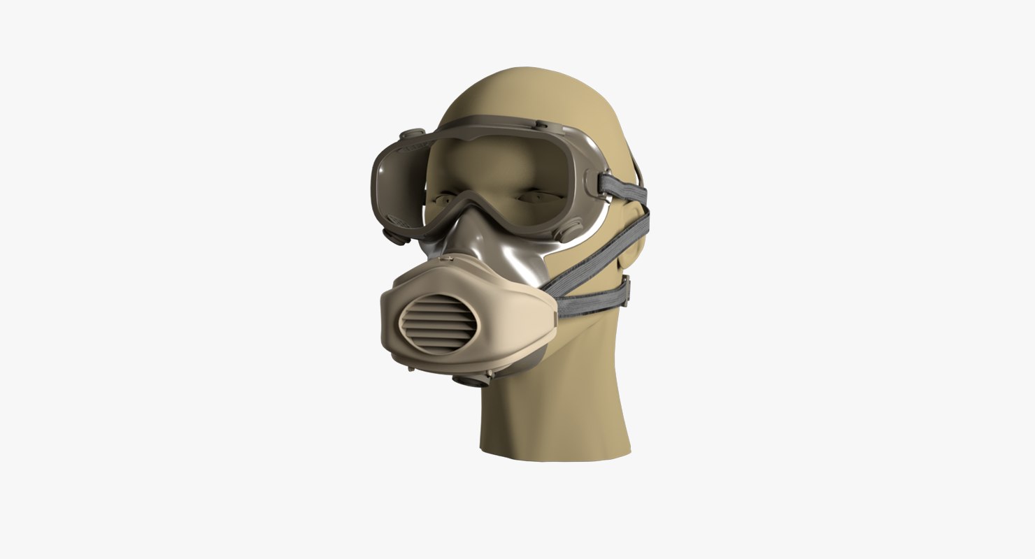 Respirator dust mask half 3D model - TurboSquid 1295059