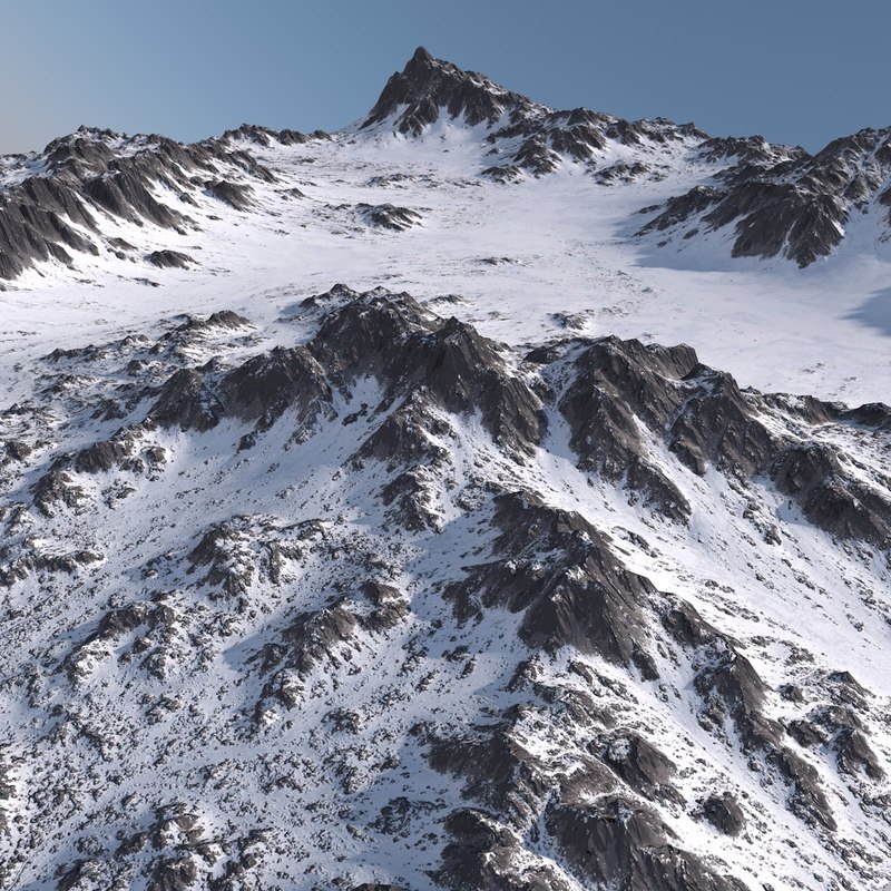 Snowy terrain model - TurboSquid 1295151