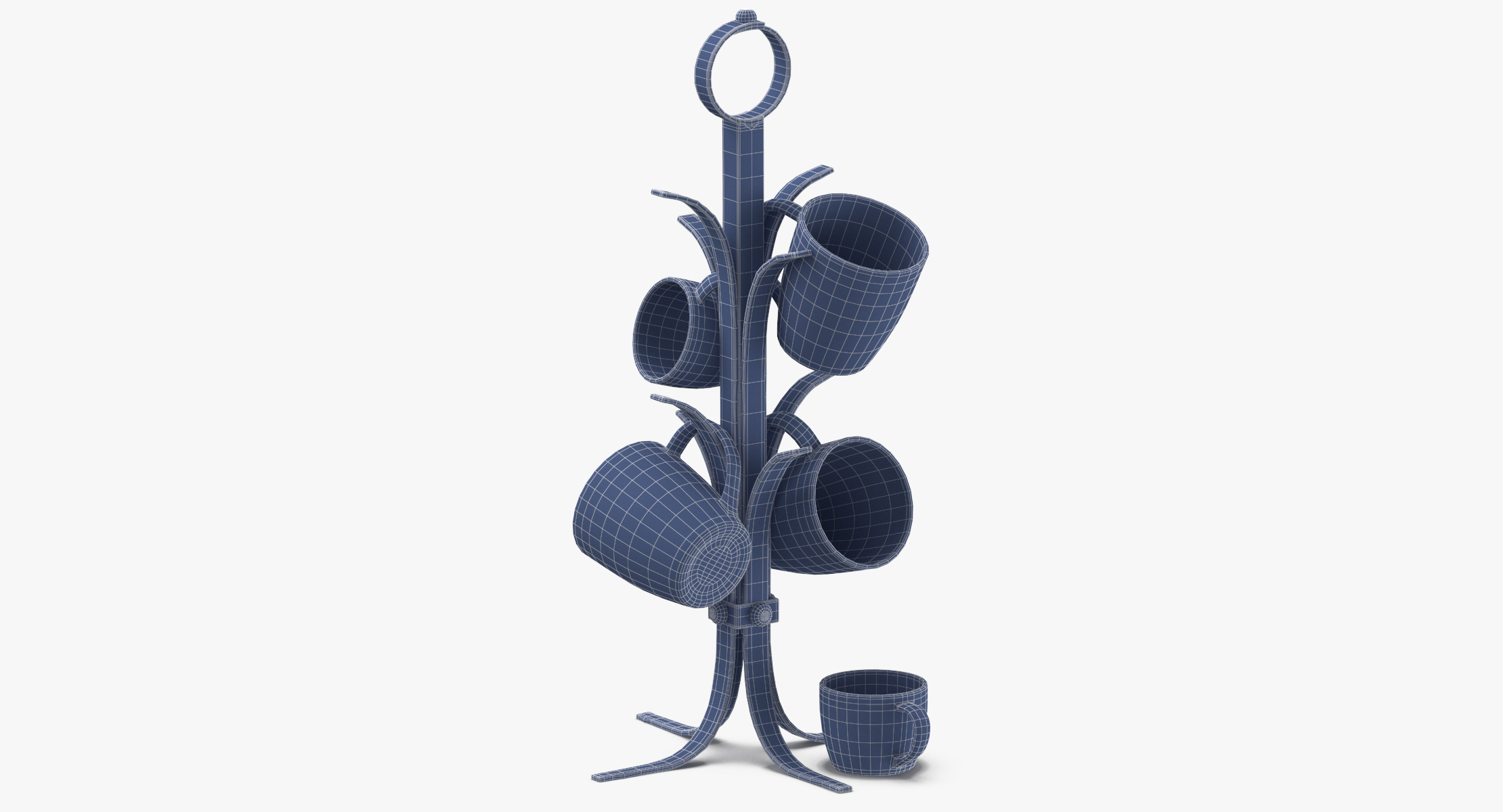 3D kitchen mug tree model - TurboSquid 1295328