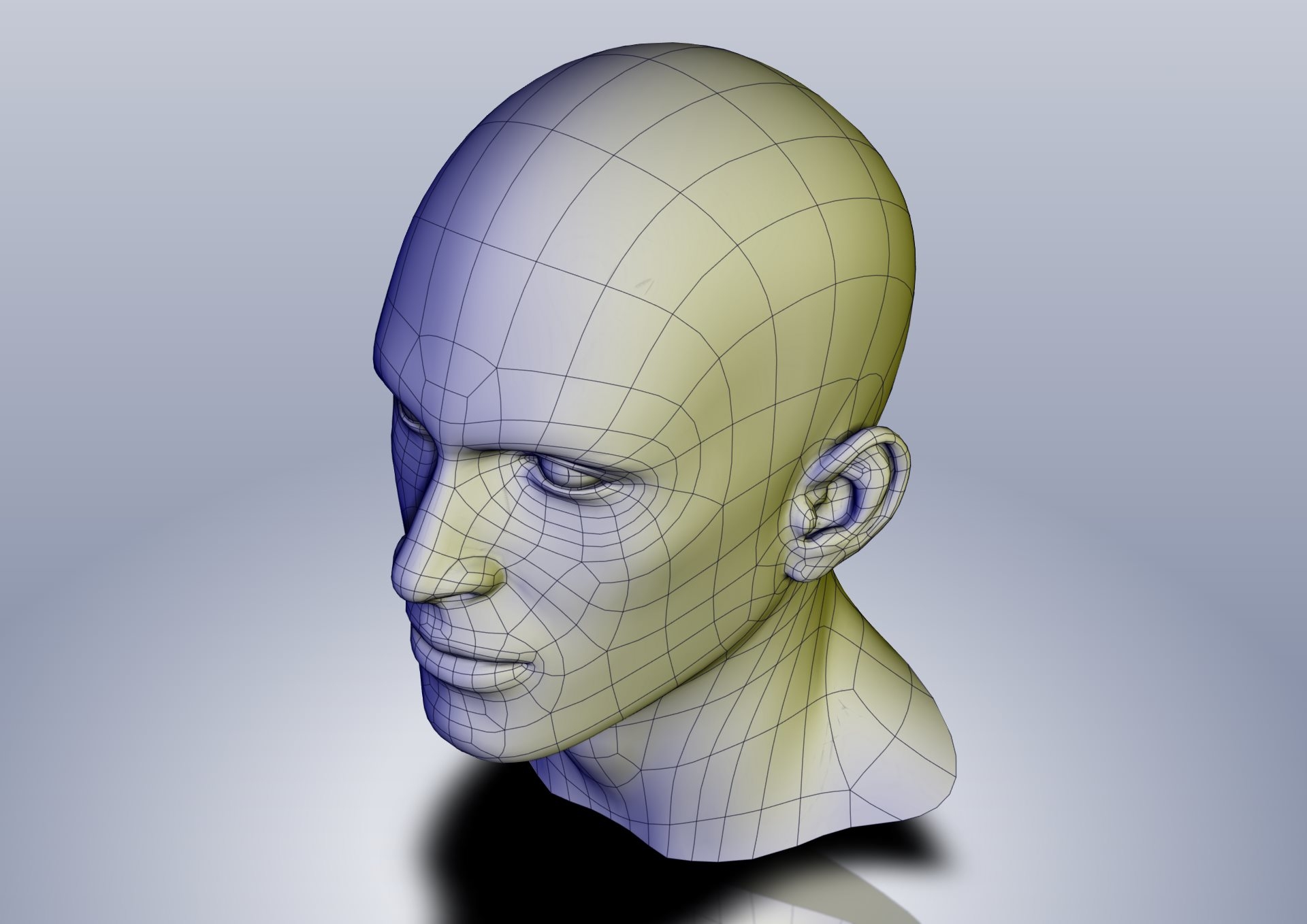 3D man head model - TurboSquid 1295763