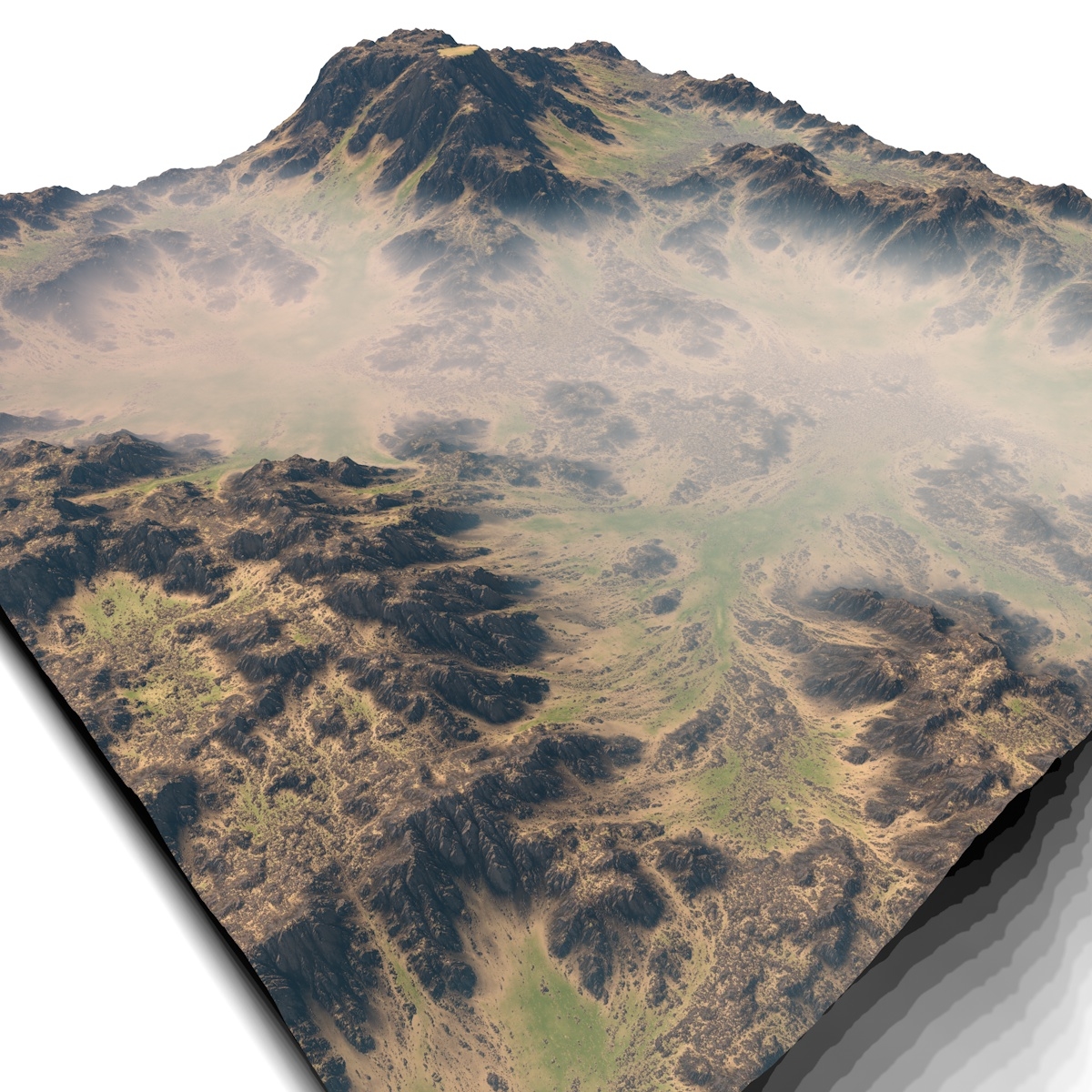 Green terrain 3D - TurboSquid 1295964