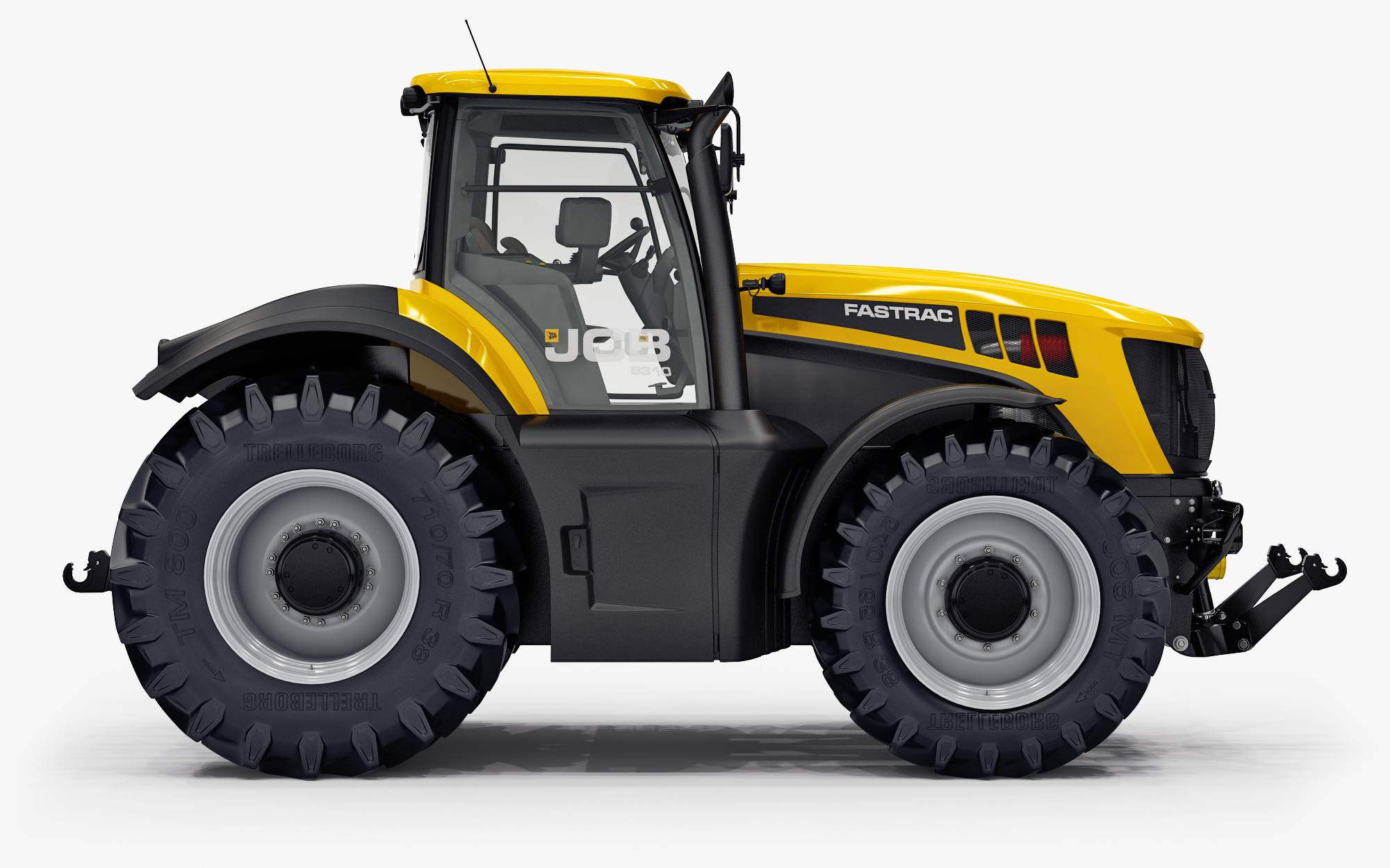 Traktor JCB Fastrac 8310 und Anhänger Joskin Trans-Space 8000 3D-Modell ...
