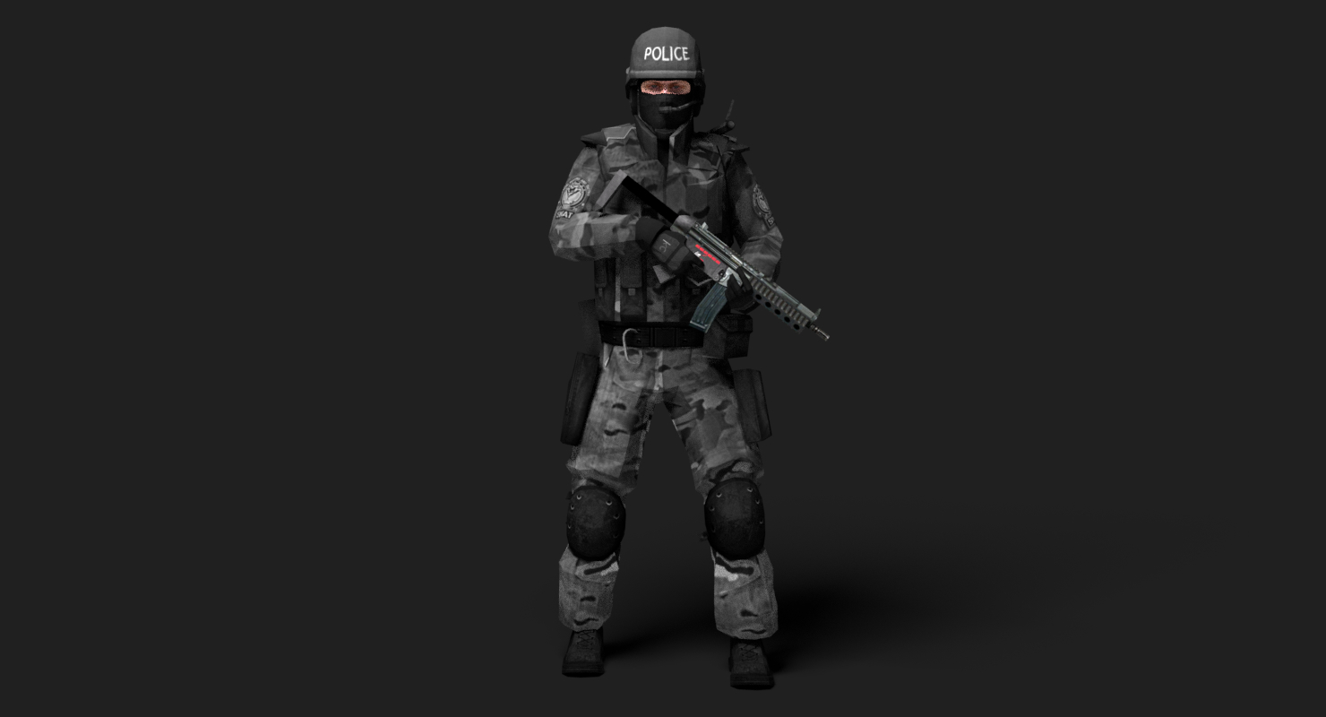 Swat grey camo 3D model - TurboSquid 1296037