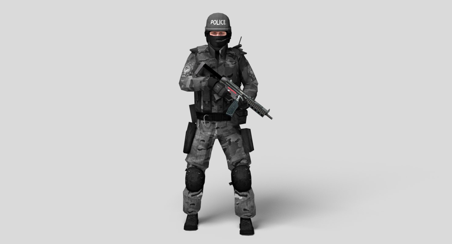 Swat grey camo 3D model - TurboSquid 1296037