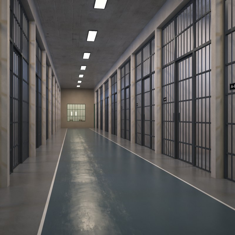 Interior scene prison corridor 3D model - TurboSquid 1296215