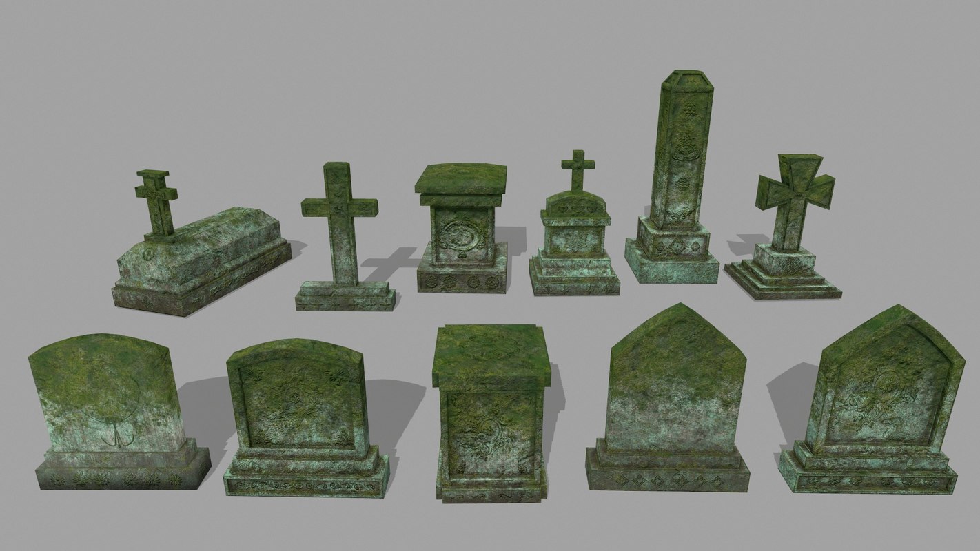 3D model tombstone stone tomb - TurboSquid 1296250