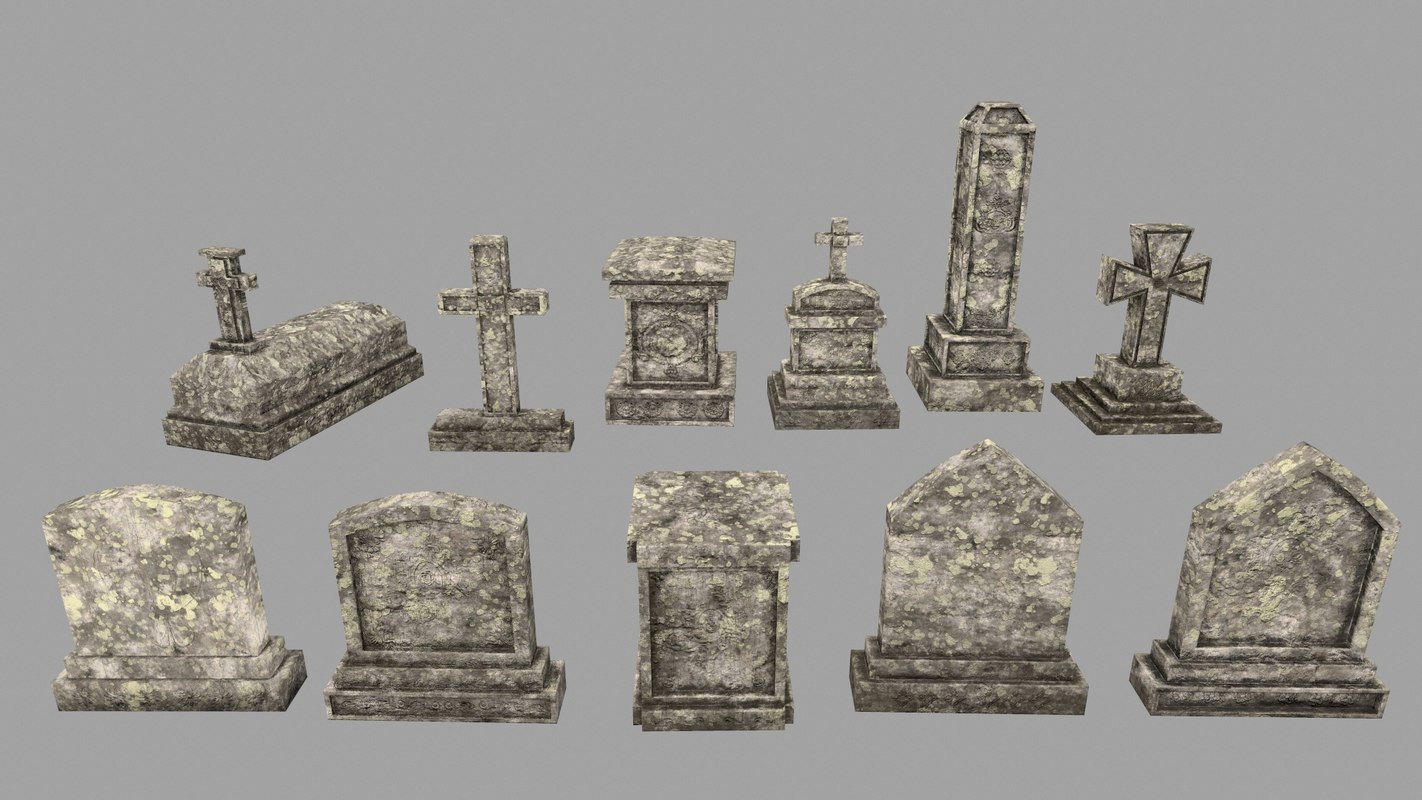 Tombstone stone tomb 3D model - TurboSquid 1296252