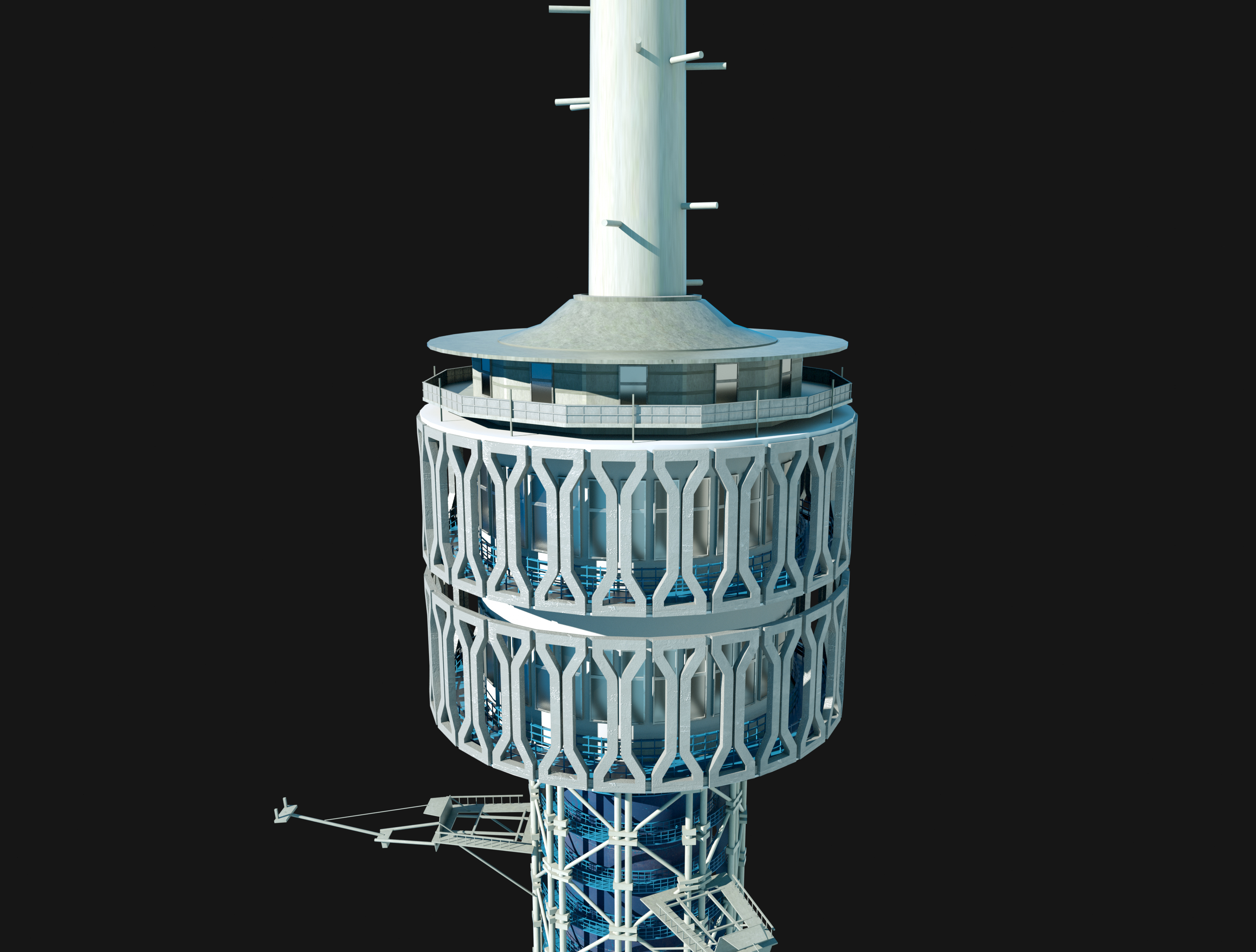 Tashkent tv tower 3D model - TurboSquid 1296266