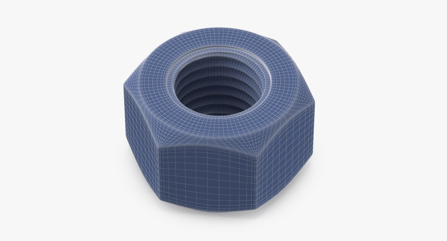 3D bolt nut heads - TurboSquid 1296378