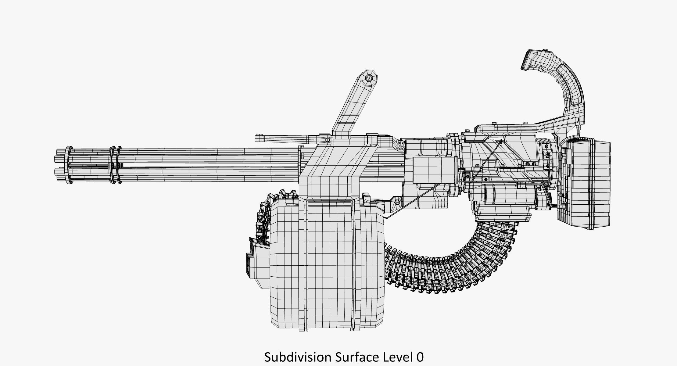미니건 3D 모델 - TurboSquid 1296467