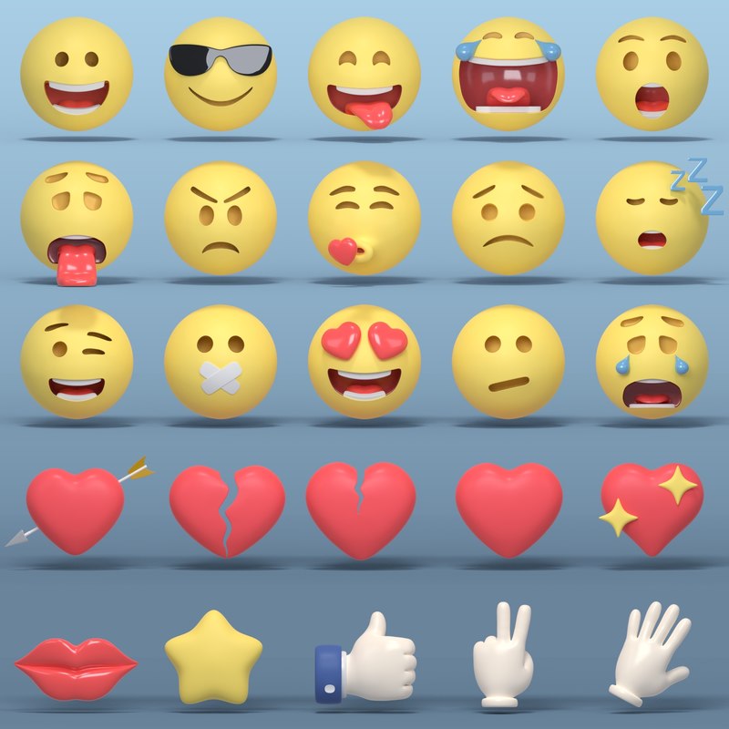 Emoticon icon 3D - TurboSquid 1296567