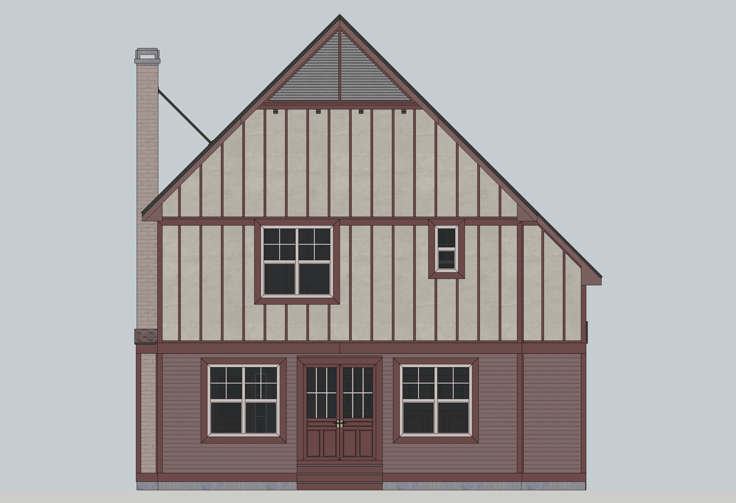 3D traditional american house model - TurboSquid 1296710