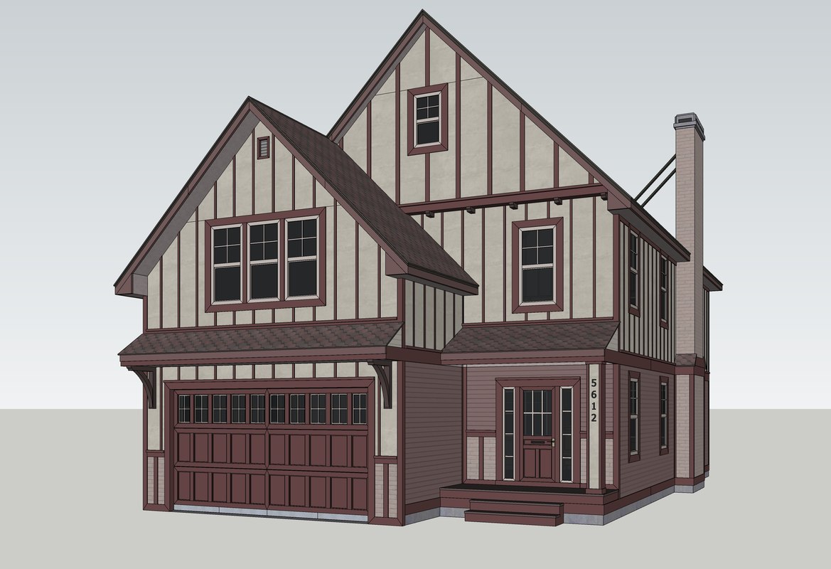 3D traditional american house model - TurboSquid 1296710