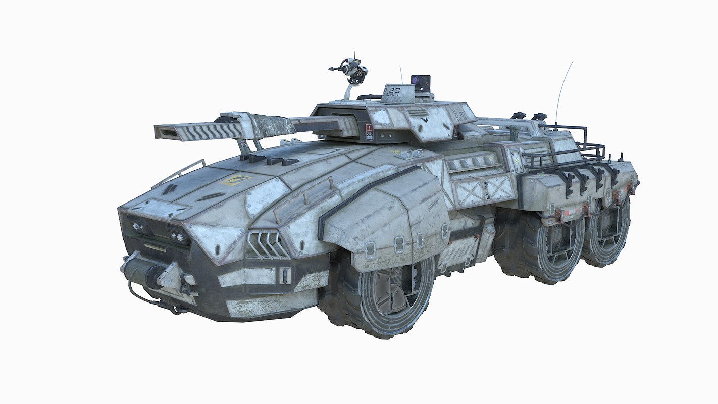 3D sci-fi tank model - TurboSquid 1296745