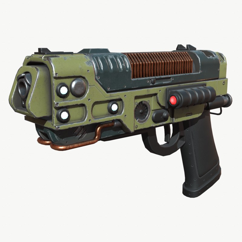 Sci-fi blaster 3D - TurboSquid 1296833