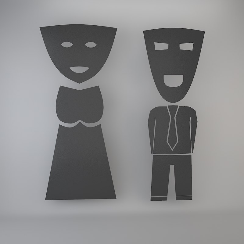 Theatrical mask contour 3D - TurboSquid 1296925