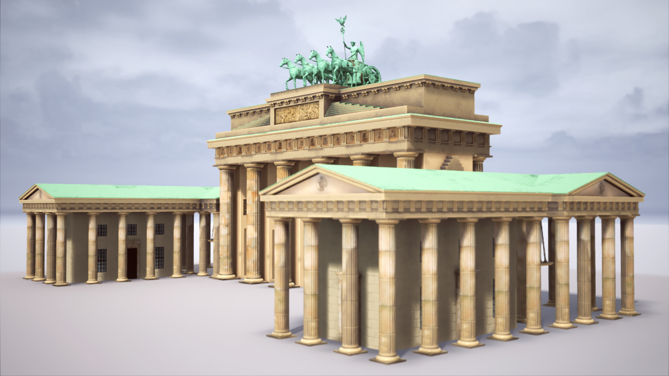 3D brandenburg gate model - TurboSquid 1297292