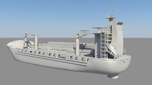 3d model cargo tanker ship