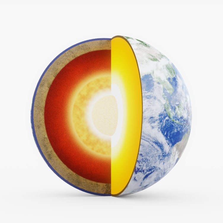 3D Earth Core Model TurboSquid 1297614