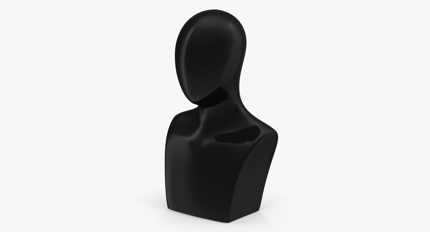 Black plastic egghead male 3D model - TurboSquid 1297615
