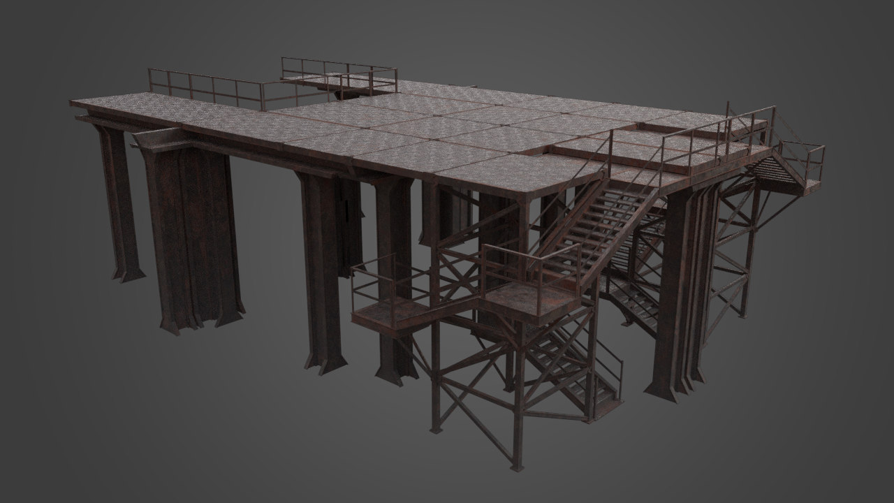 3D platform factory elements model - TurboSquid 1297620