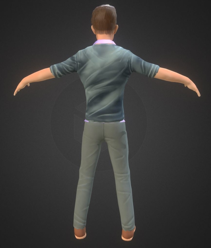 3D guy boy semi-realistic model - TurboSquid 1297656