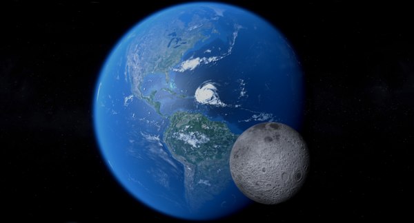 3D realistic earth moon photorealistic model - TurboSquid 1297670