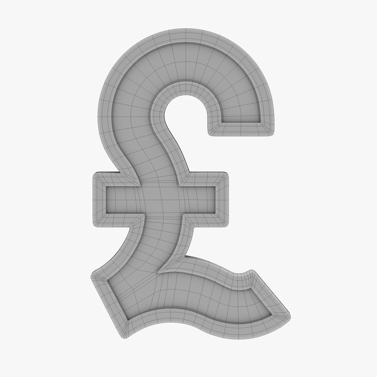 3D british pound symbol model - TurboSquid 1297823