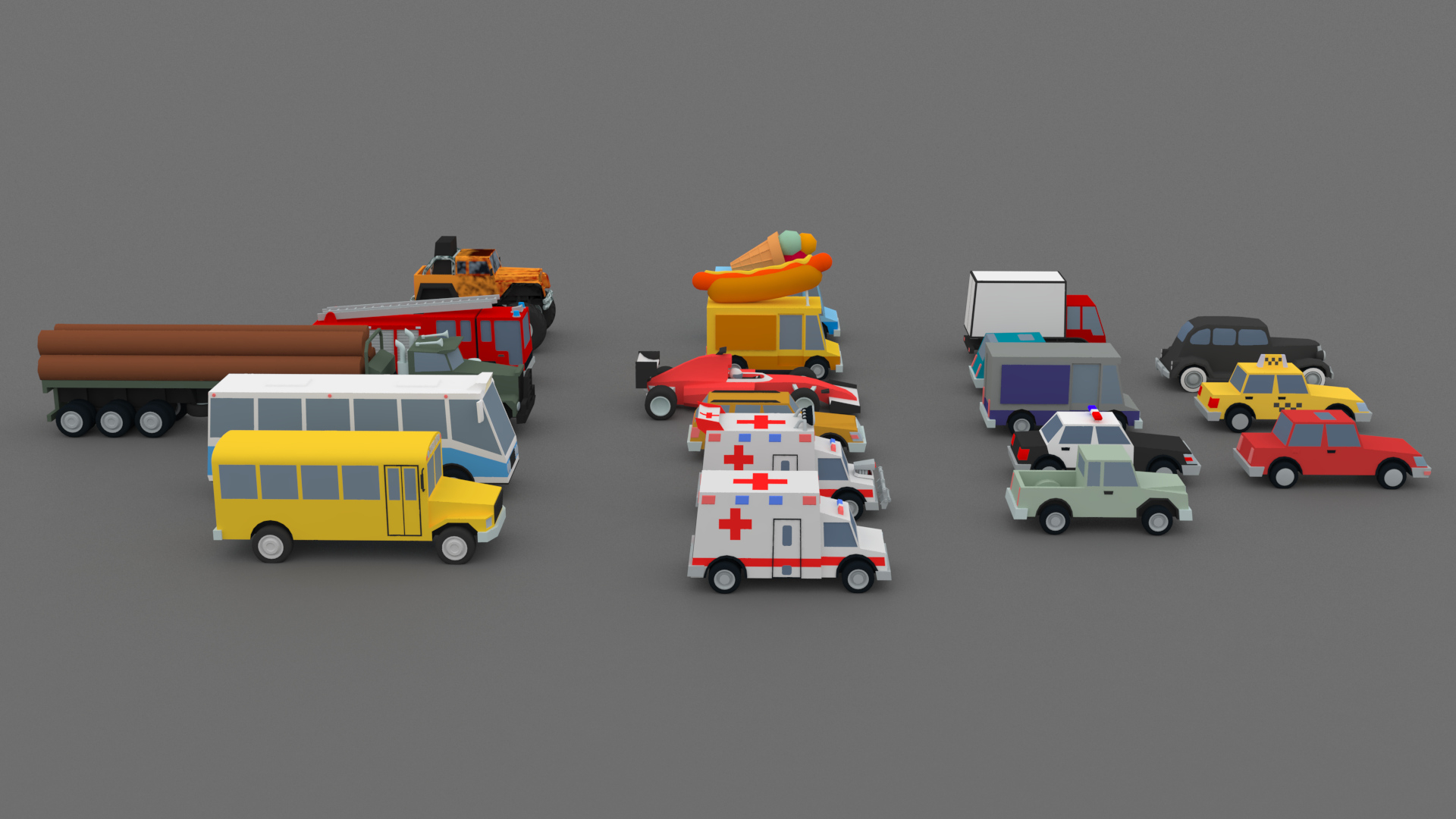 3d Low Poly Cars Turbosquid 1297836