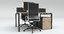 3D dual desk unit model - TurboSquid 1297857