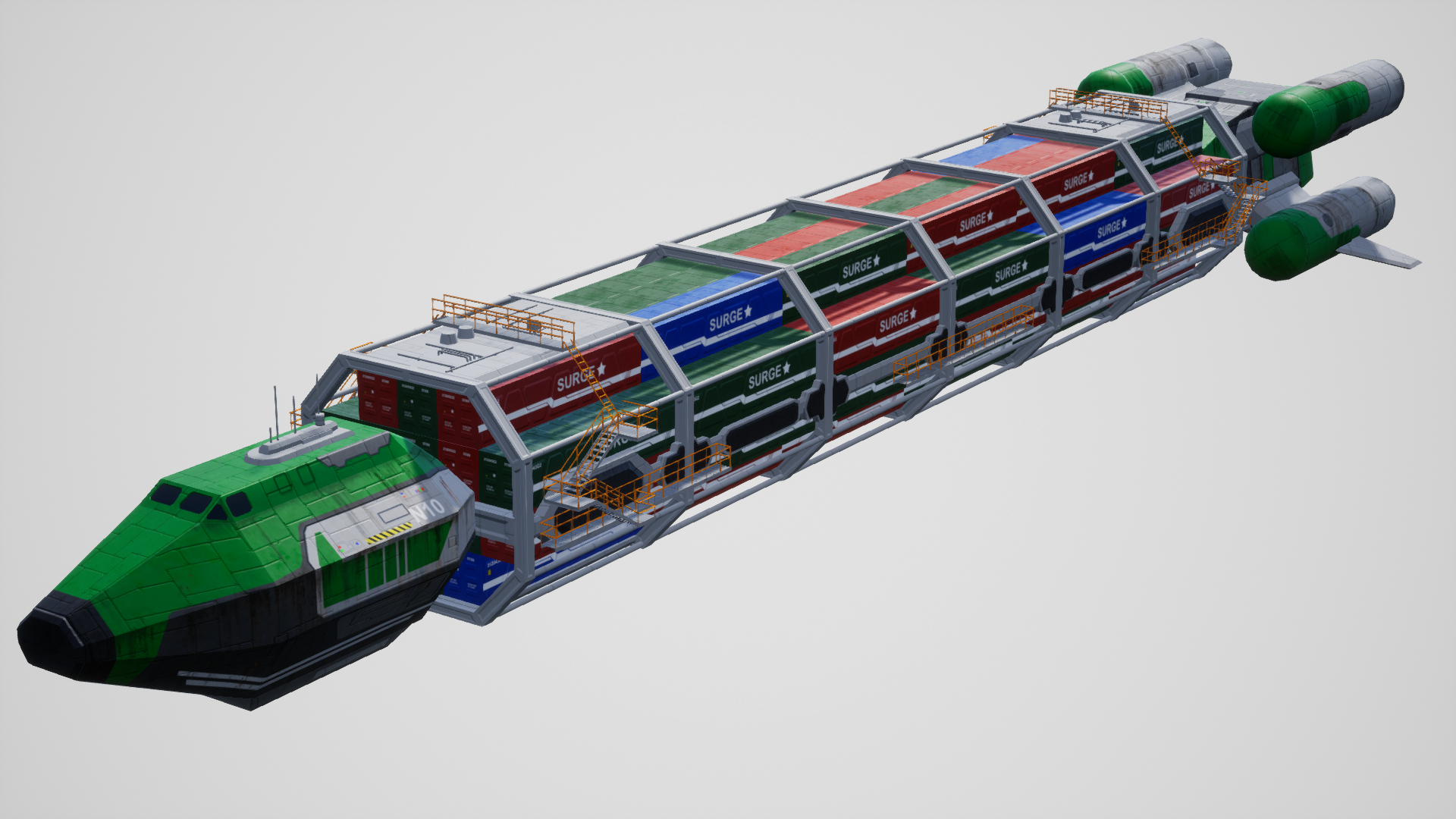 3D cargo spaceship ships model - TurboSquid 1298129