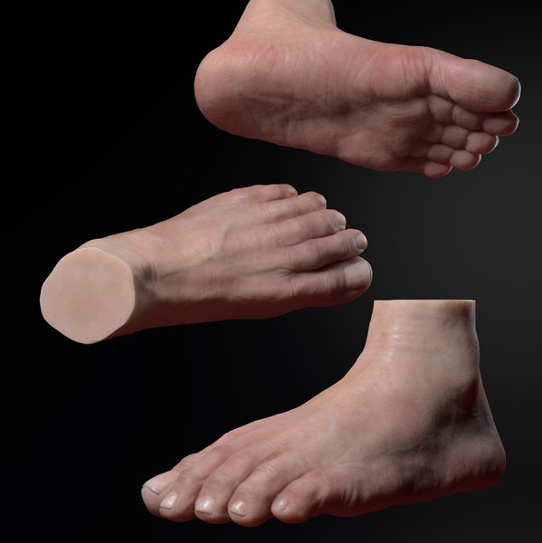 3d model realistic male foot