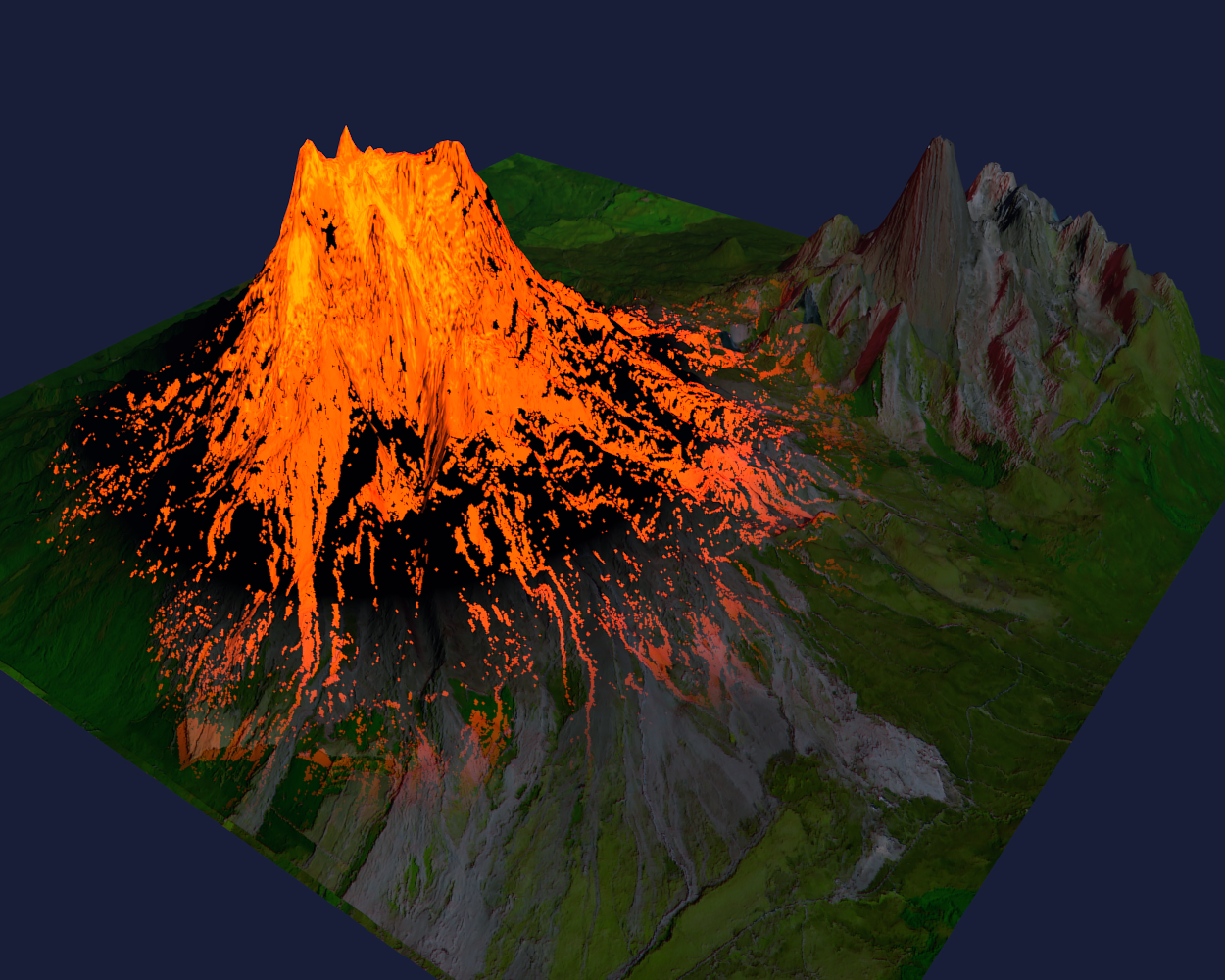 modèle 3D de Éruption de lave volcanique - TurboSquid 1298180