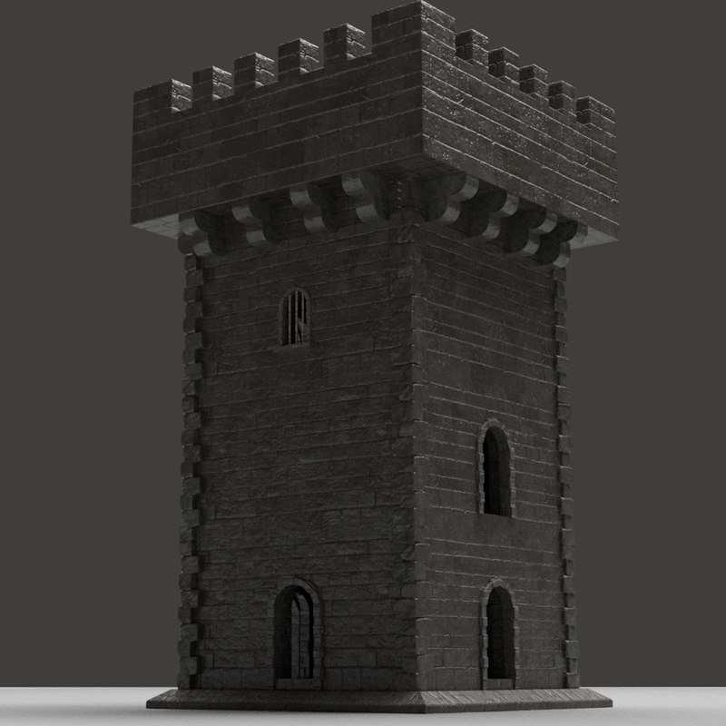 3D moduler castle tower model - TurboSquid 1298208